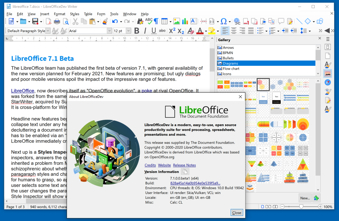 LibreOffice 7 1 Beta Boasts Impressive Range Of Features Let Down By A 