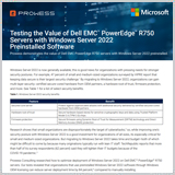Testing the Value of Dell EMC™ PowerEdge™ R750 Servers with Windows ...