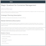 2025 Gartner Magic Quadrant for Container Management