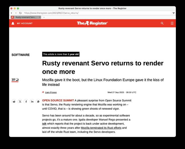 Servo 0.0.2 hints at a real Rust alternative to Chromium • The Register